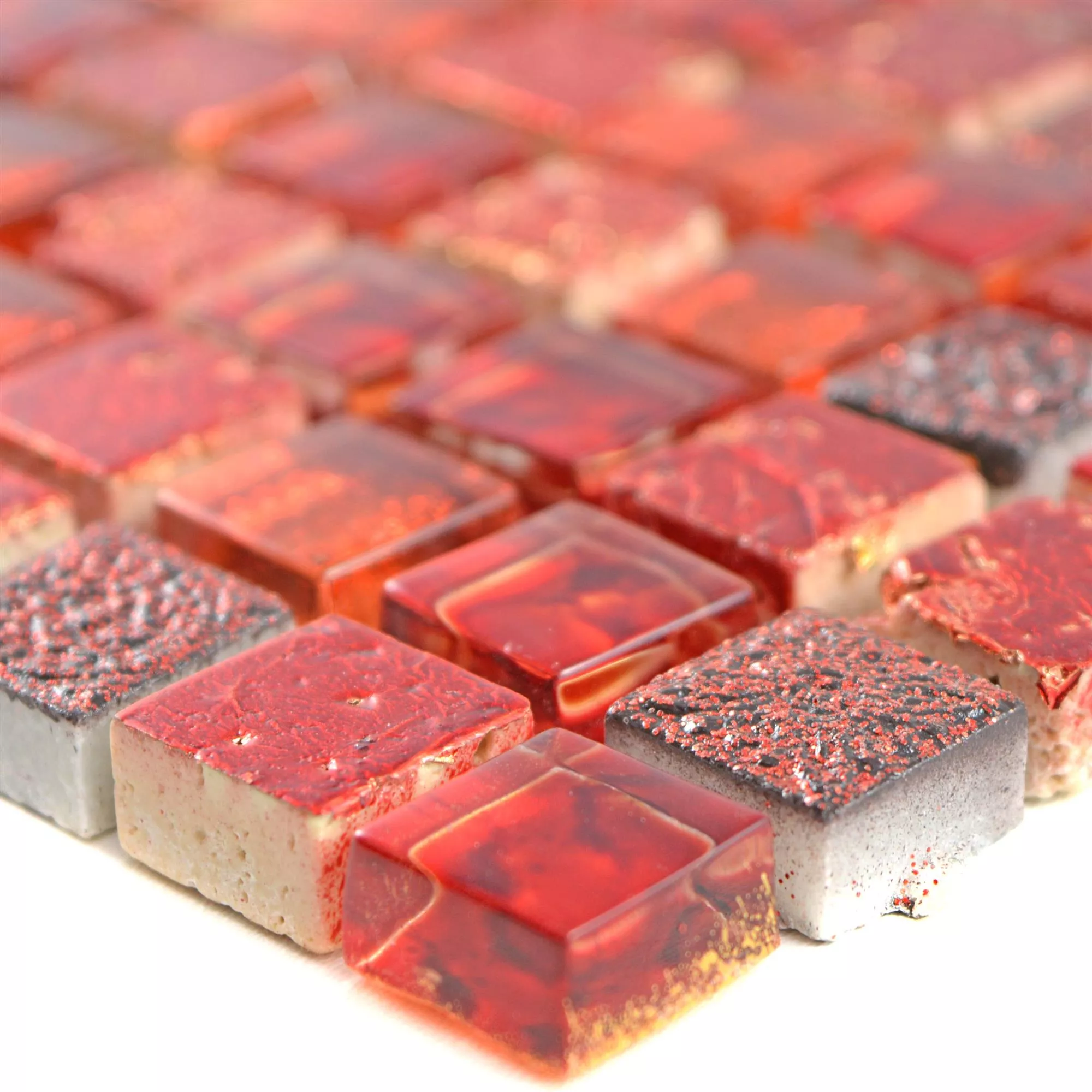 Mosaïque En Verre Carreaux Pierre Naturelle Cleopatra Rouge