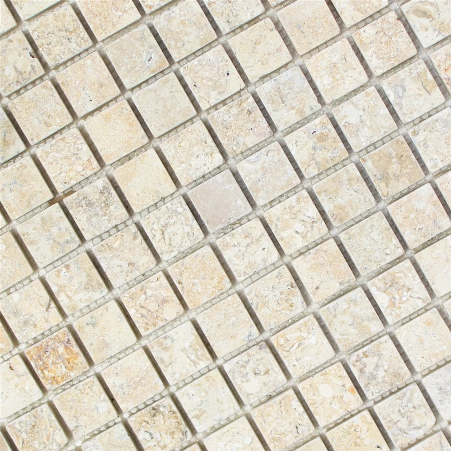 Échantillon Pierre Naturelle Travertin Mosaïque Carrelage LaGrange Beige