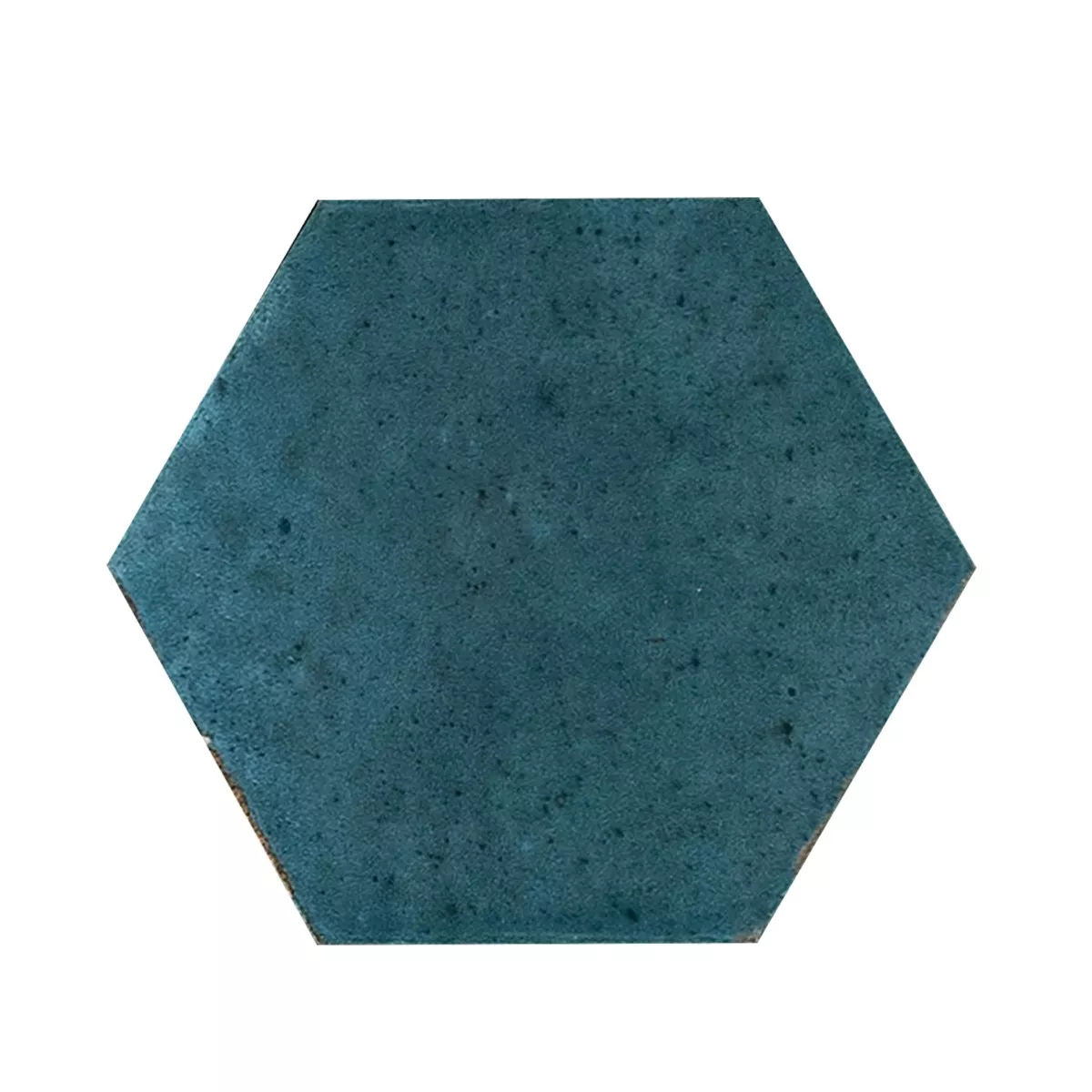 Bodenfliese Lorino Blau Glänzend Sechseck 18,2 x 21 cm